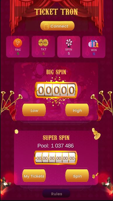 GitHub - AntonioDjou/TicketTron: Lottery Game with crypto and High/Low ...
