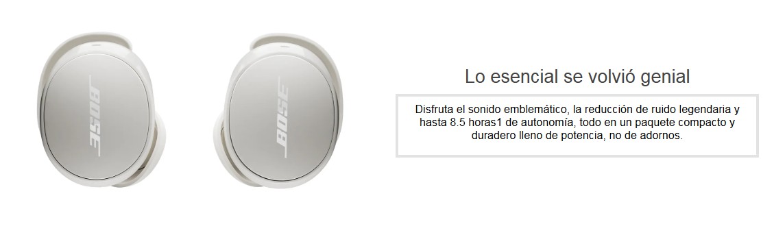 Audifonos BOSE QuietComfort de Boton EarBuds Blanco BOSE | falabella.com