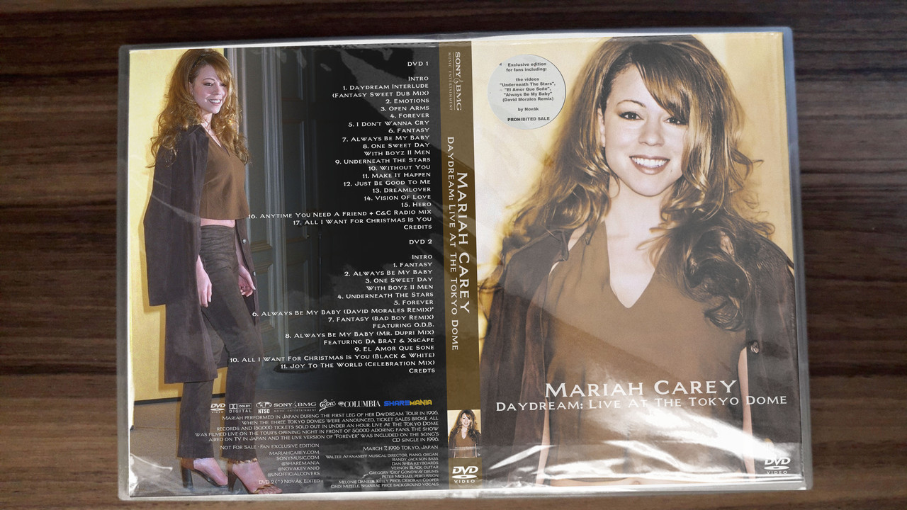 DVD9 - Mariah Carey - Daydream: Live At The Tokyo Dome 1996 (fan Made) iso+full 2 DVD ...
