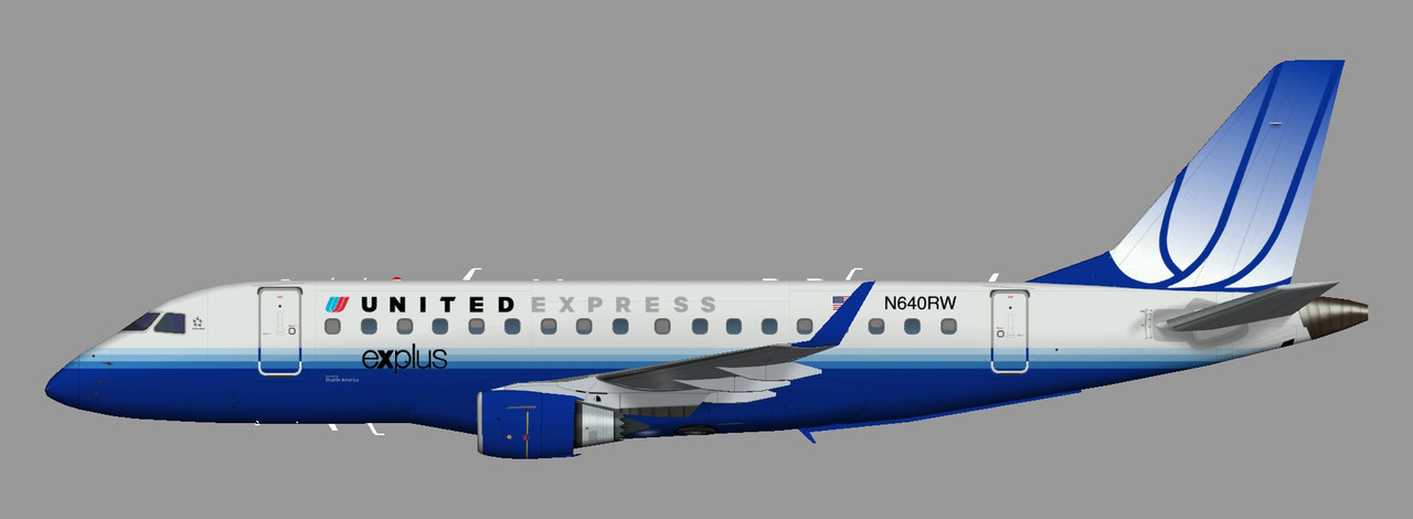 Embraer E170 United Express N640RW + N649RW + N652RW ‘Blue Tulip ...