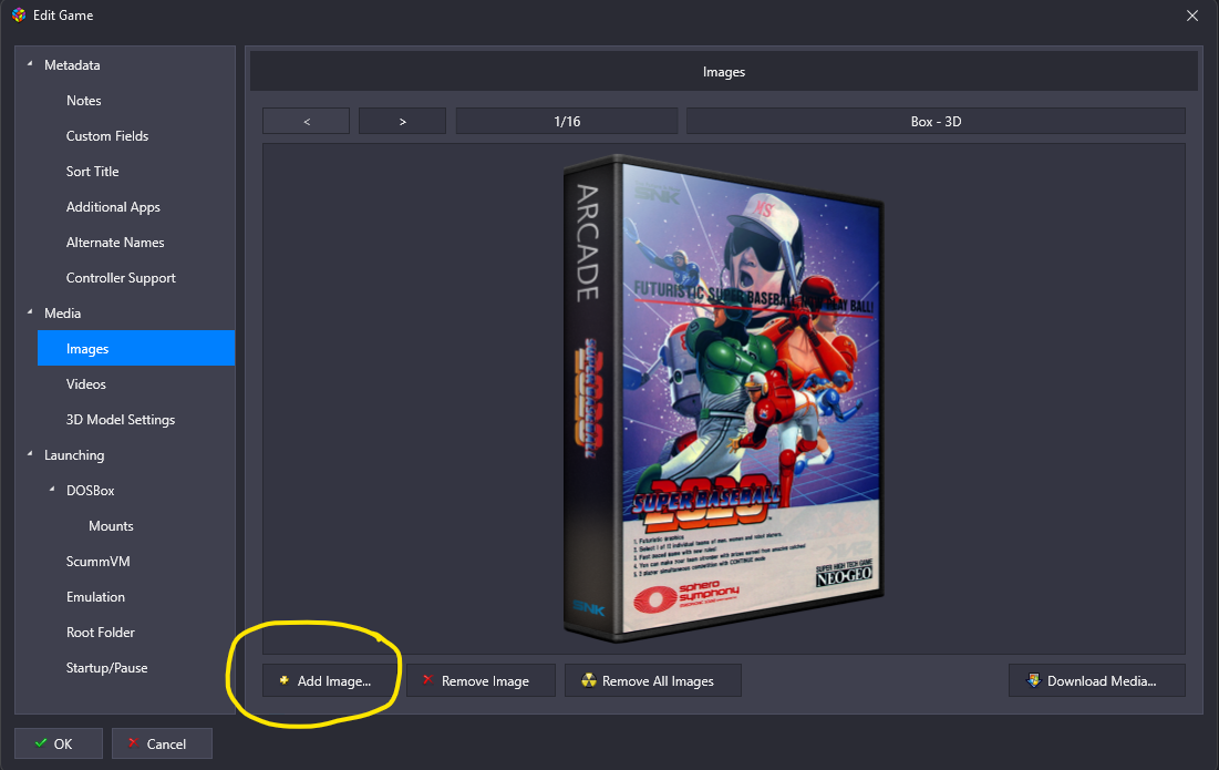 Fresh install Launchbox - Mame 0.260 - Few games not finding cover art - How to manually add ...