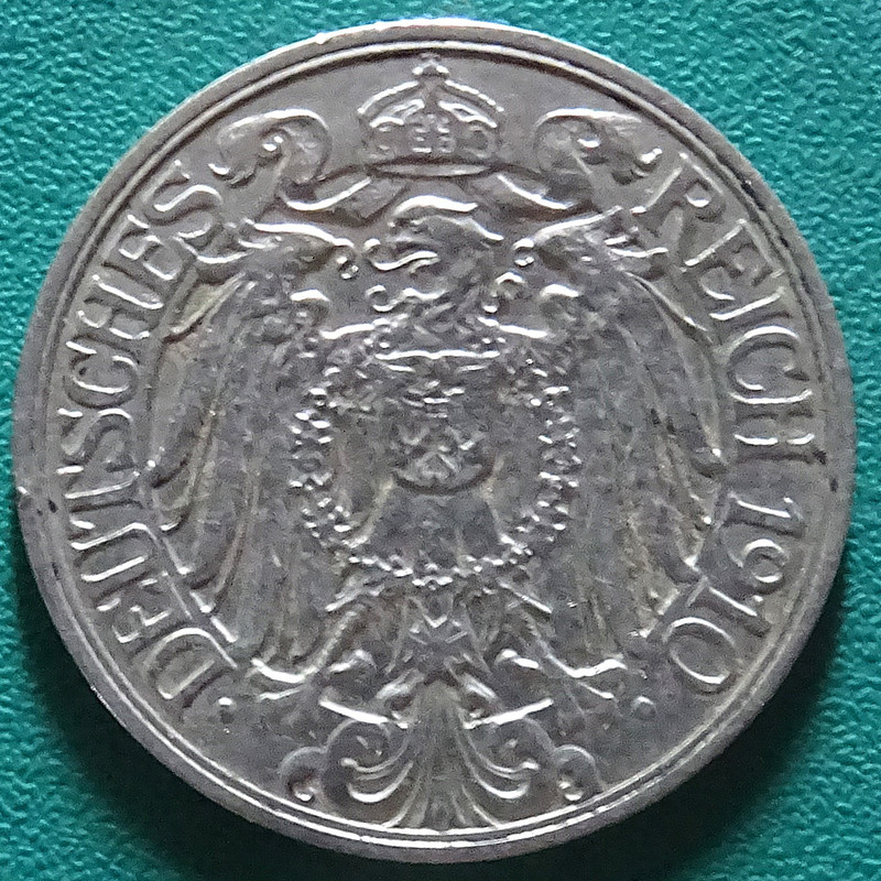25 Pfennig. Alemania (1910)