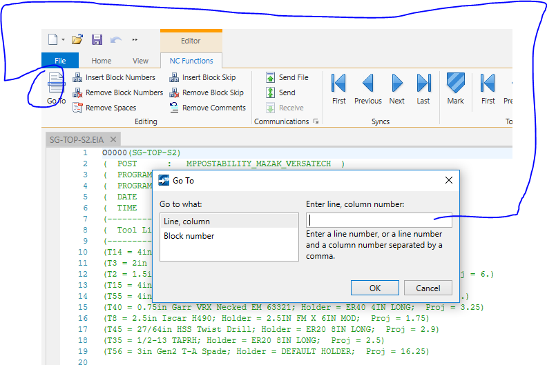 finding line number - Post Processor Development Forum - eMastercam.com