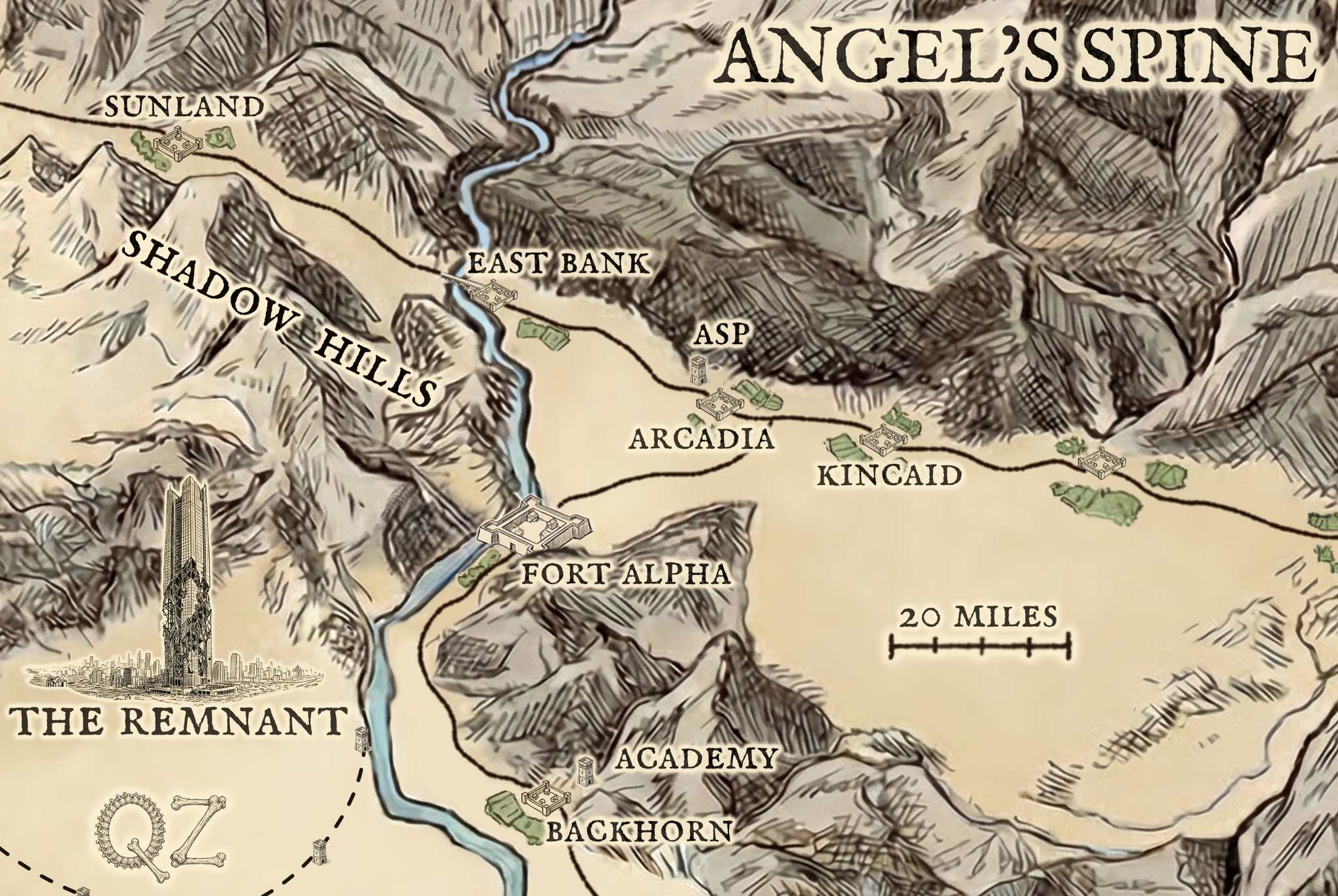 Chapter 4-0 (Map) - Azure: Gunner [Post-Apocalyptic LitRPG] | Royal Road