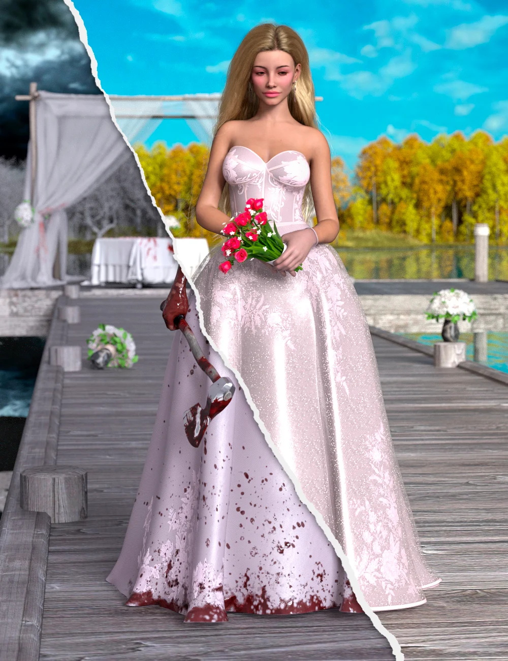 (Fulfilled 31/10/22) DForce Nightmare Wedding Mega Set - Free Daz 3D Models