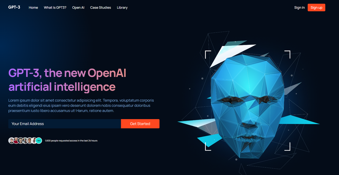 GitHub - RonkiETH/GPT3-OpenAI: This is a UX/UI design simulating a landing page for OpenAI ChatGPT.