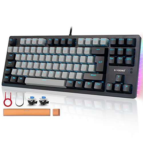 Amazon - E-YOOSO by TERPORT Teclado Mecánico de Español Latam de 87 ...
