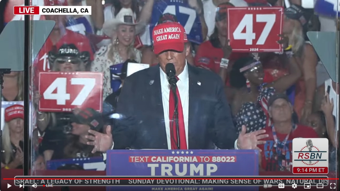 LIVE: President Trump Holds a Rally in Coachella, CA – 10/12/24 5PM PDT