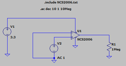 NCS2006 AOP LTspice open loop simualtion got wrong | Forum for Electronics