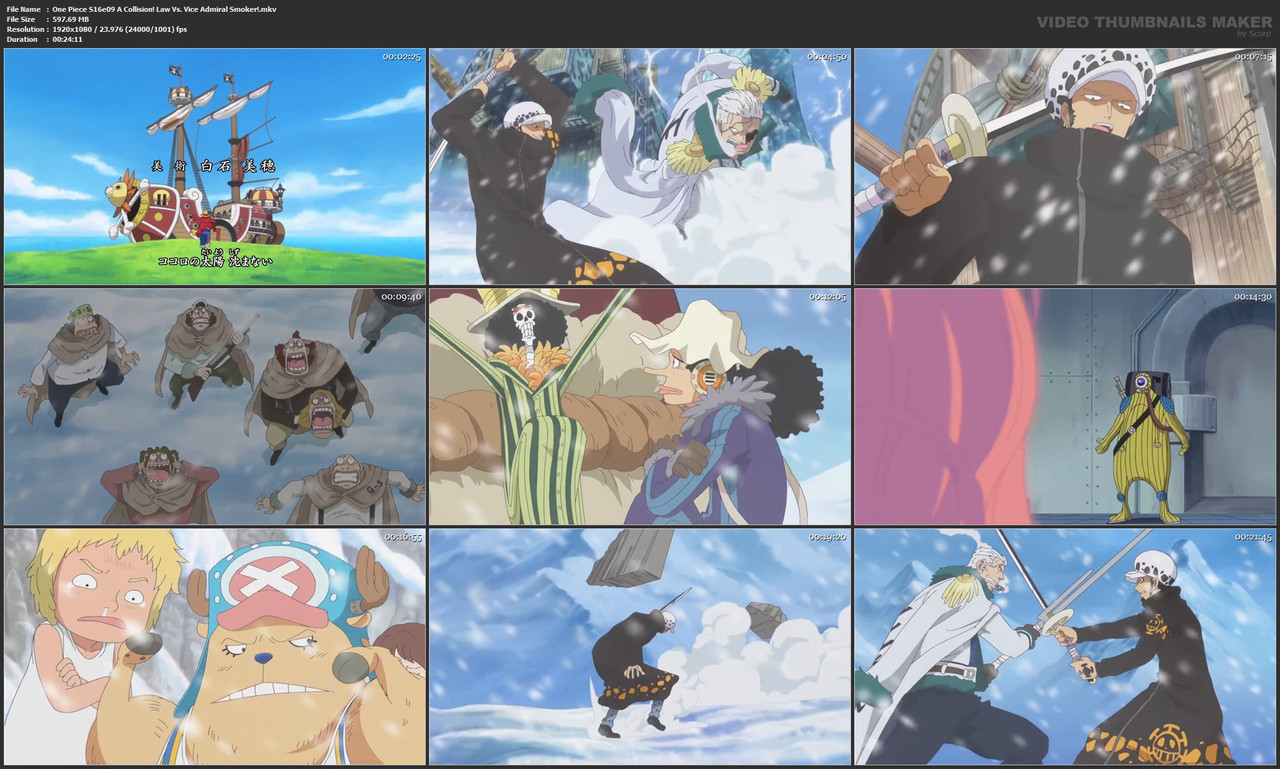 One Piece S16e09 A Collision Law Vs Vice Admiral Smoker mkv — Postimages