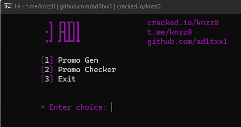 GitHub - ad1txx1/Discord-Promo-Gen: Discord 1 month promo generator