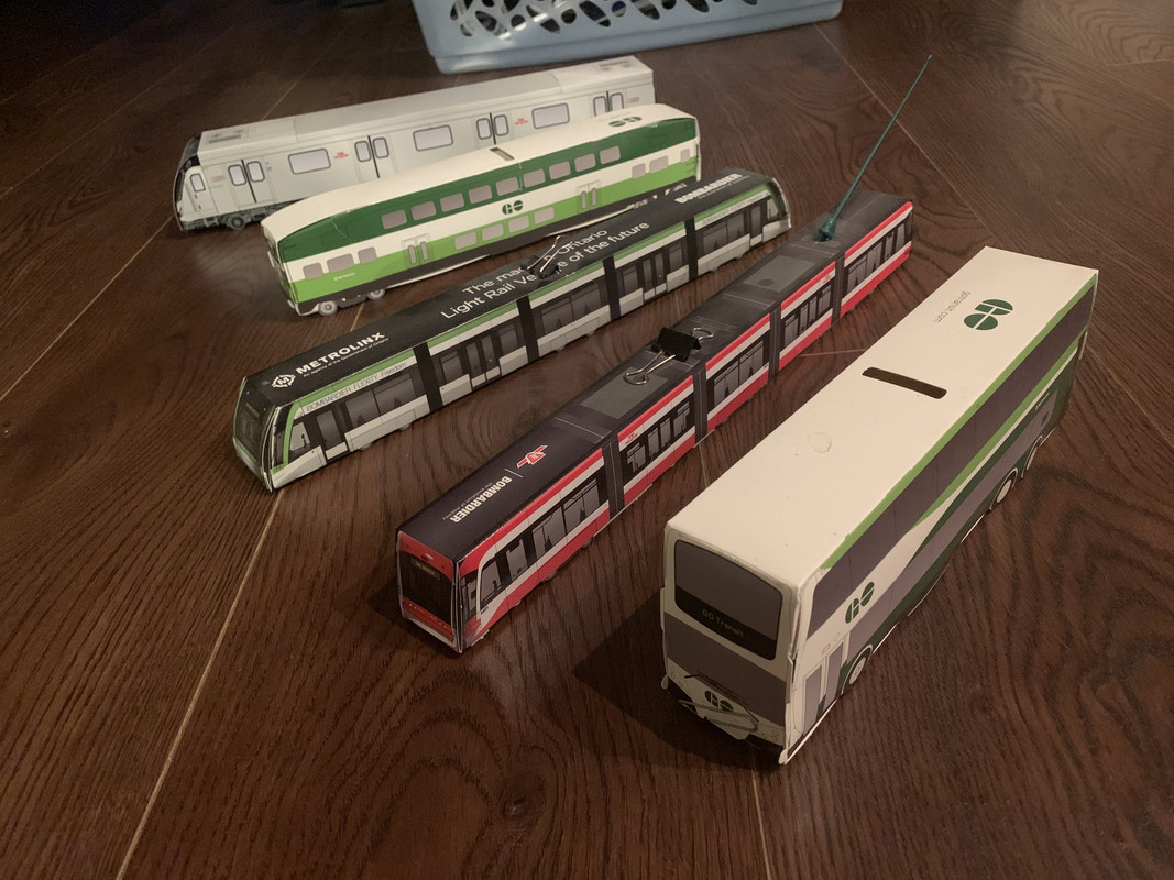 Was at the autoshow on Saturday and got a tiny paper go bus! It's about ...
