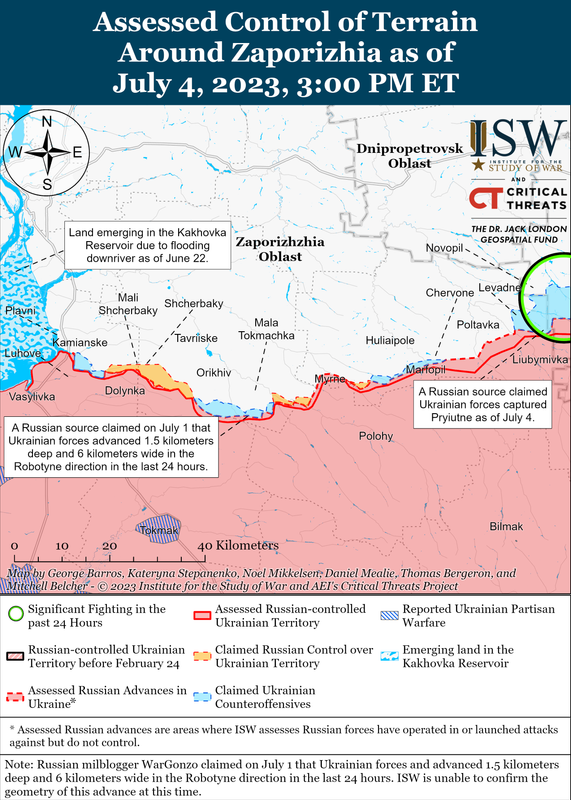 Zaporizhia Battle Map Draft July 4,2023 — Postimages