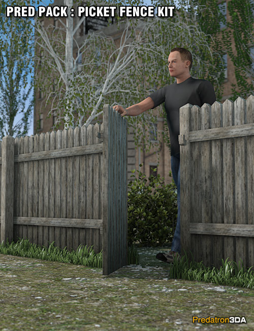 Pred Pack - Picket Fence Kit - Free Daz 3D Models