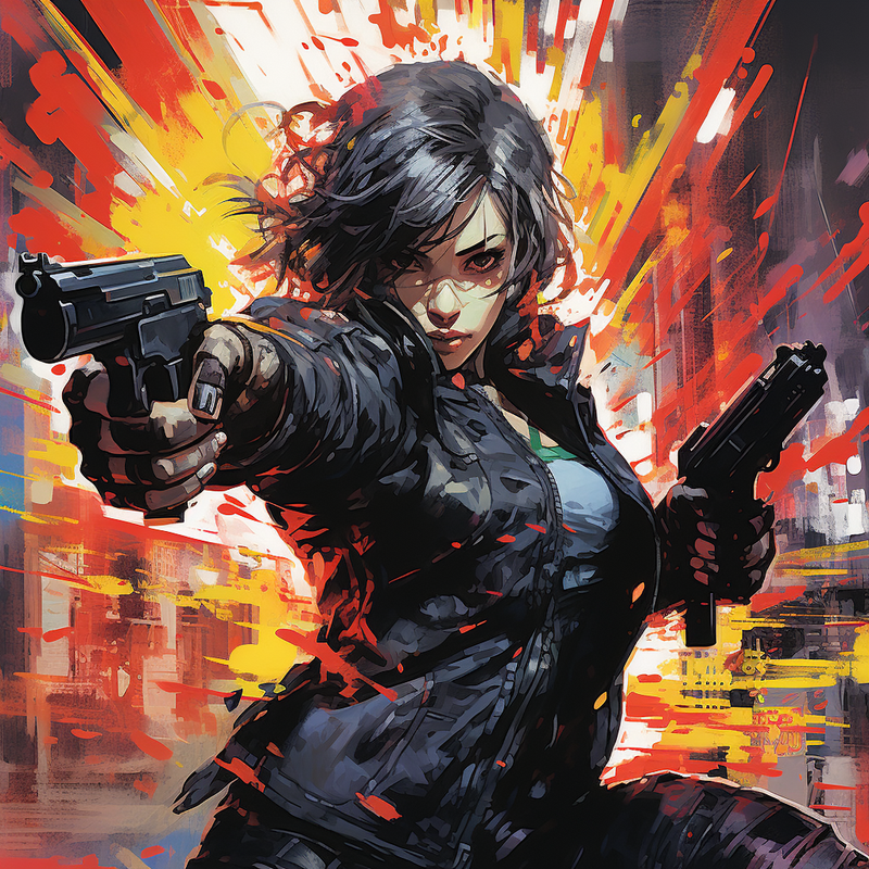 giobbito itallin girl in a black leather jacket running and sho 6a4d1615 d488 4d67 acd1 ...