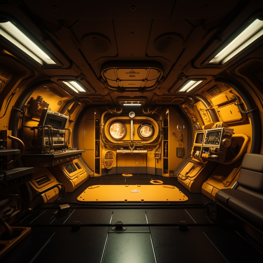 volsurg pov inside Apollo rocketship metal box on shelve cartoo f8bf748b 91f3 4eb9 91f8 ...