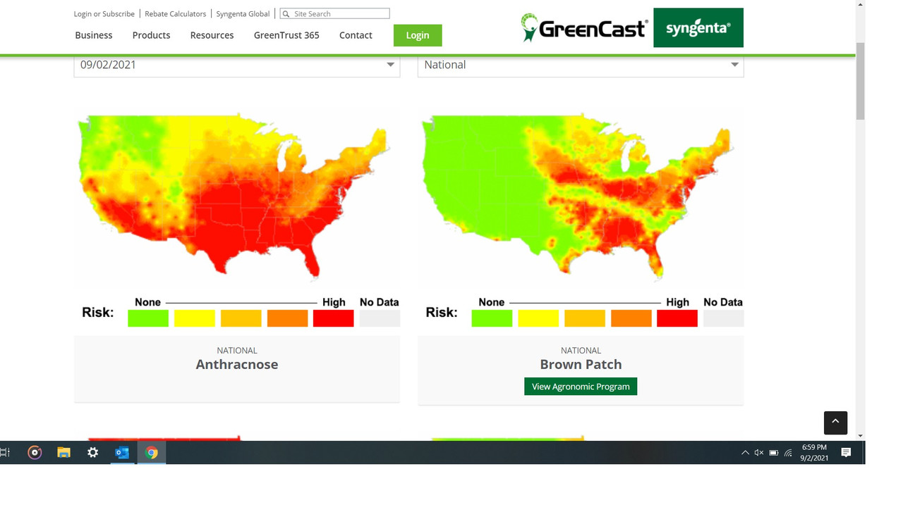 Greencast Pest Outlook Maps | Lawn Care Forum