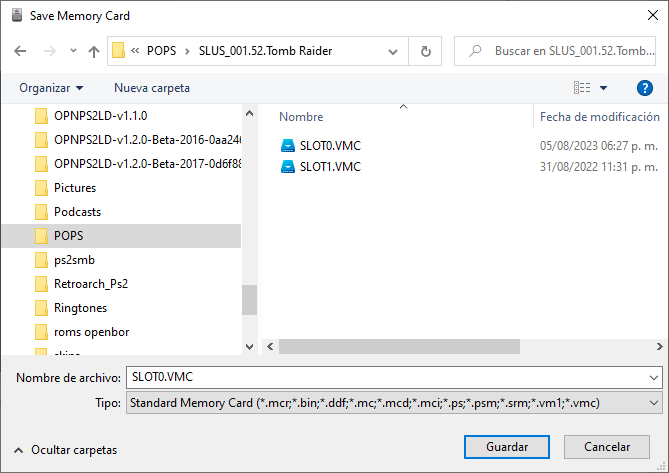 PS2 - Tutorial create save backups of the psx physical memory card and use them with the ...
