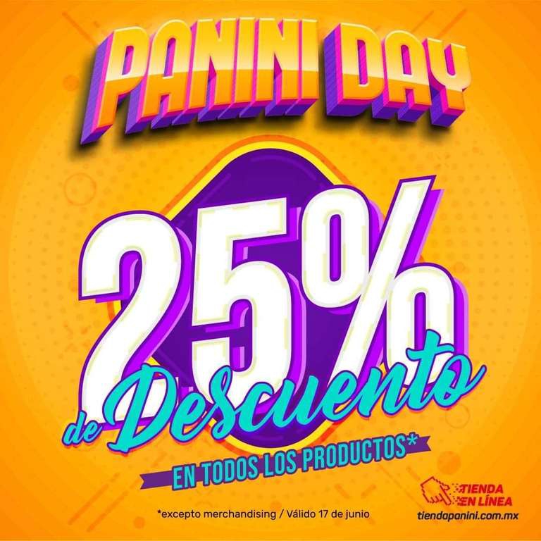 Panini: Panini Day 17 Junio 25% de descuento