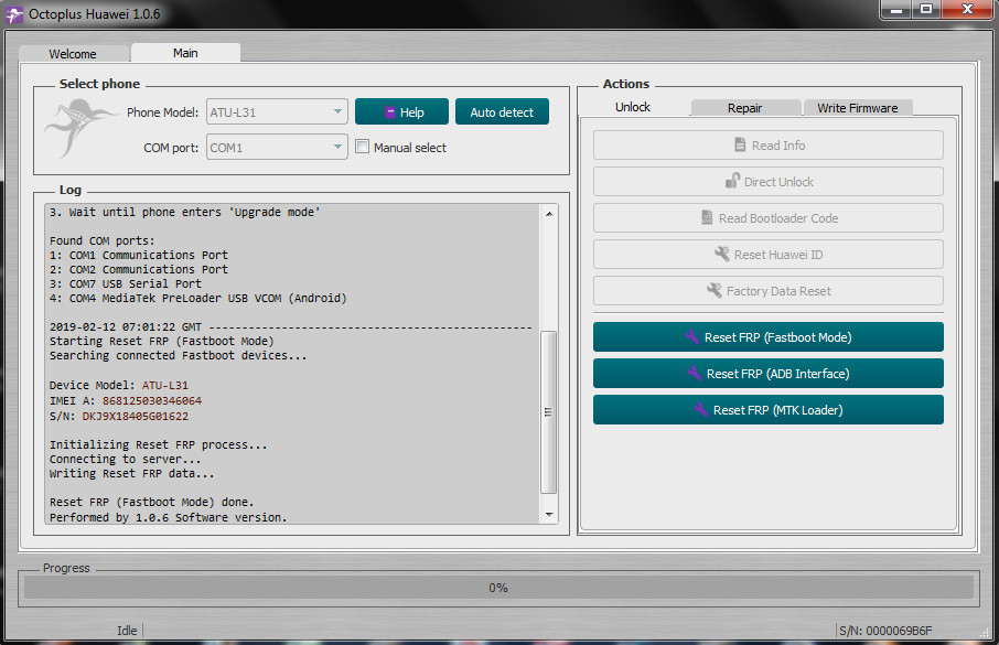 Huawei ATU-L31 FRP Reset Done By Octoplus Huawei Tool - GSM-Forum