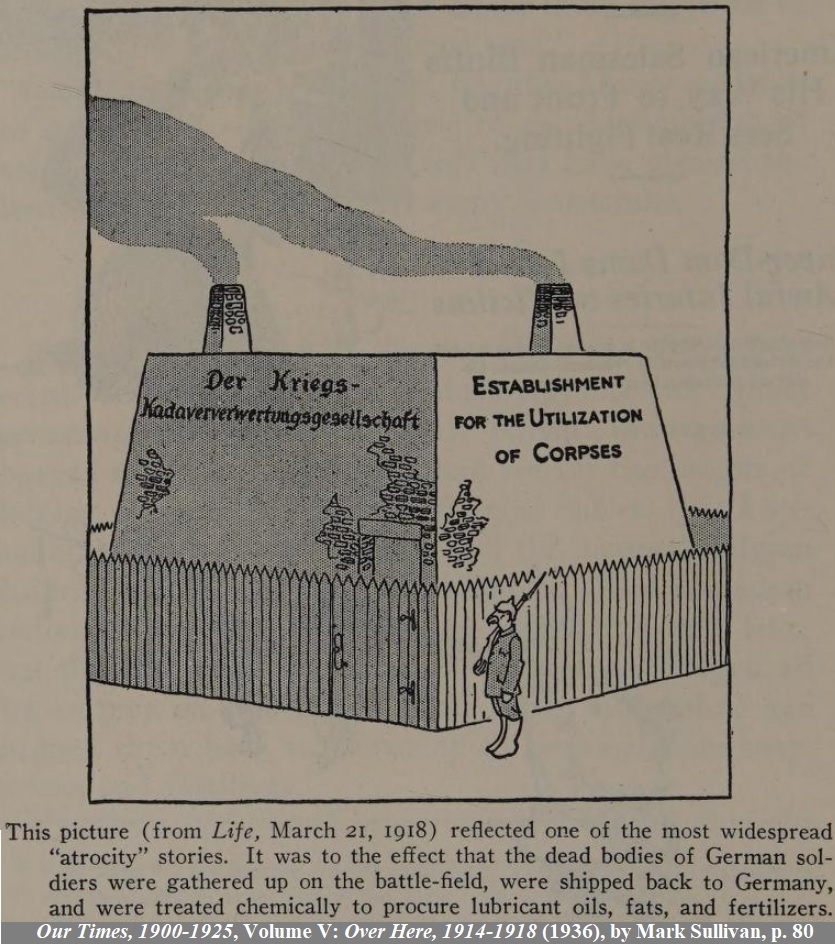 WW1 Our Times 1936 Corpse Factory Story Stories of German Atrocities ...