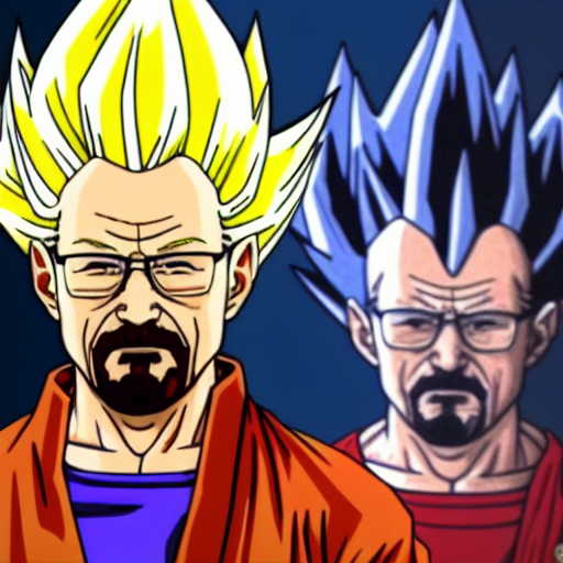 Walter White cooking meth in a Dragon ball Z artstyle : r/StableDiffusion
