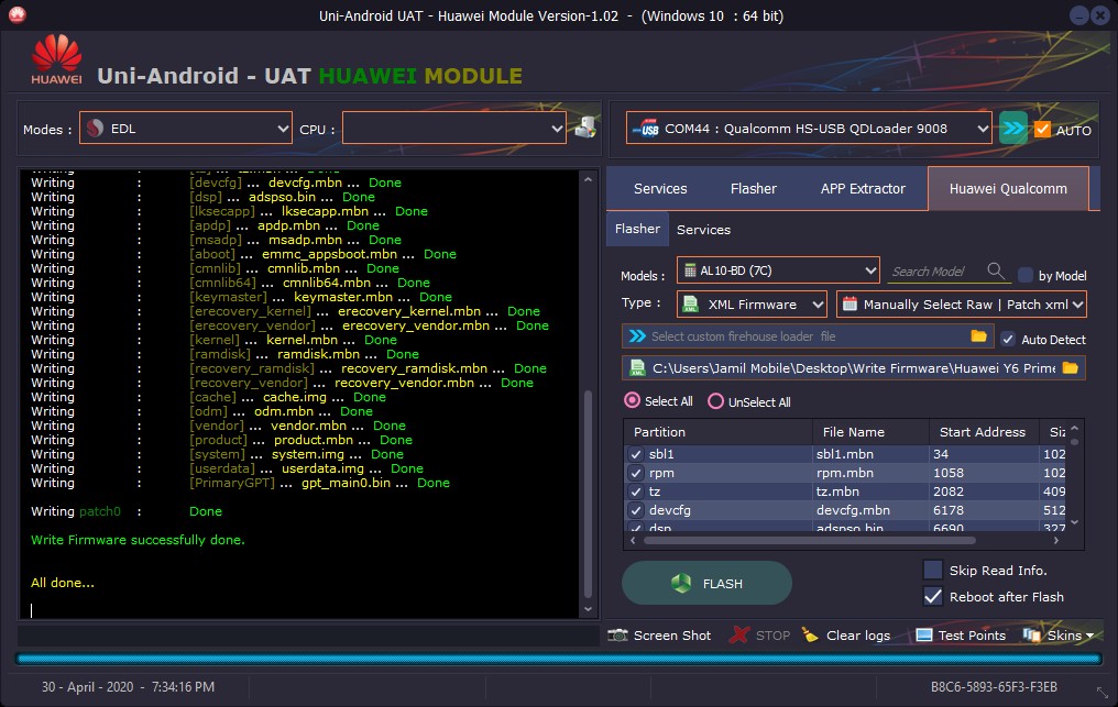 Huawei Y6 2018 Logo Hang Flash Xml File Done By Uni Android Tool - GSM-Forum