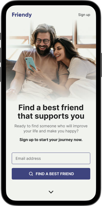 Landing page for making best friends : r/design_critiques