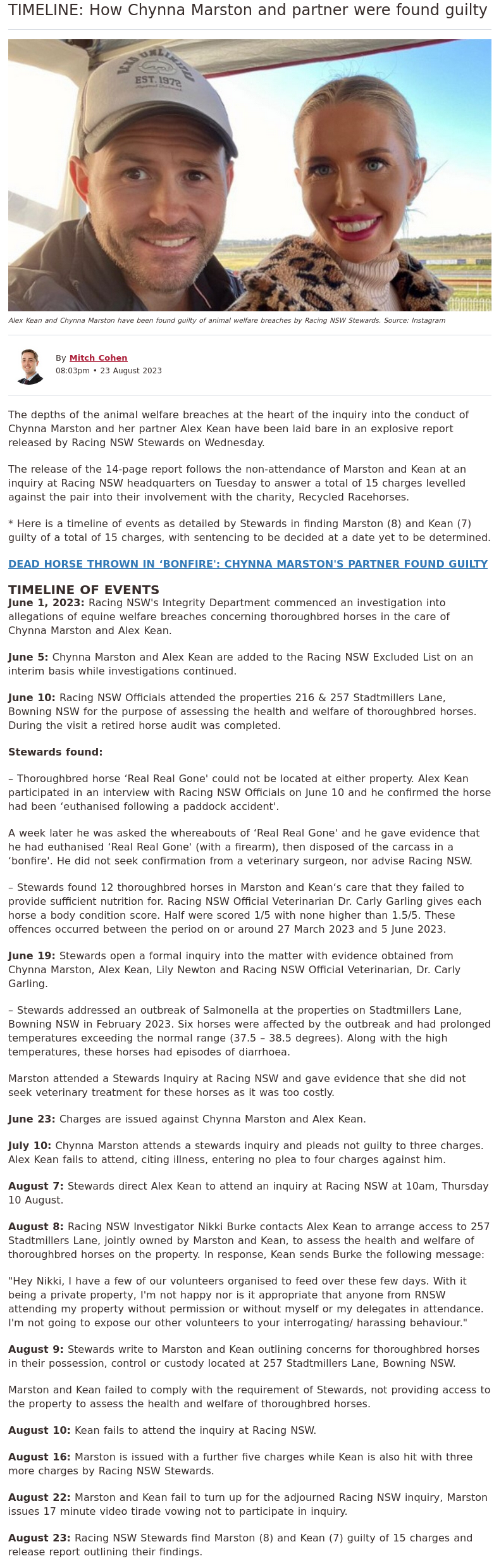 Chynna Marston - Thoroughbred Horse Racing and Breeding Forums