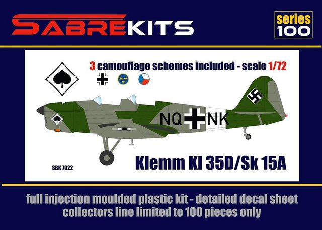 1/72 - Klemm Kl 35B/D & SK 15A by AZmodel - released - new Sabrekits ...