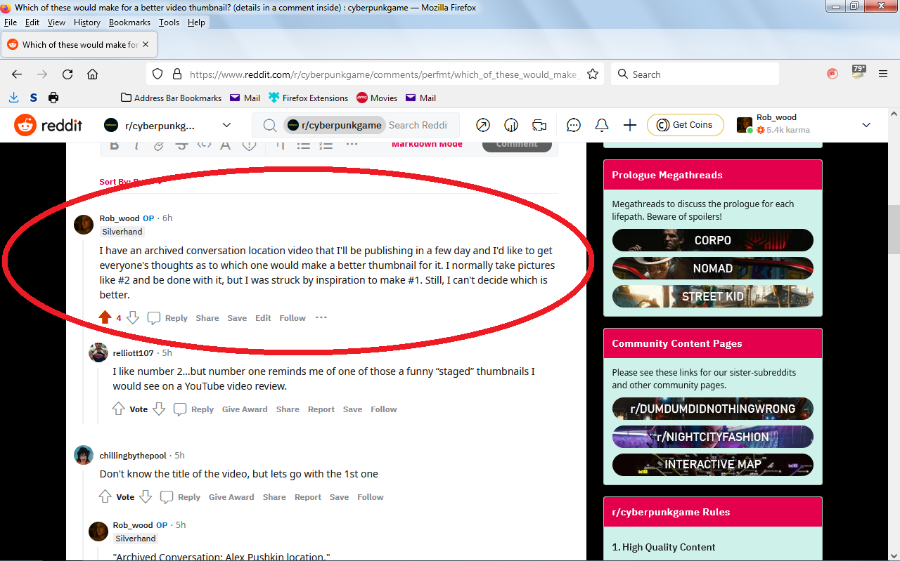 Which of these would make for a better video thumbnail? (details in a ...