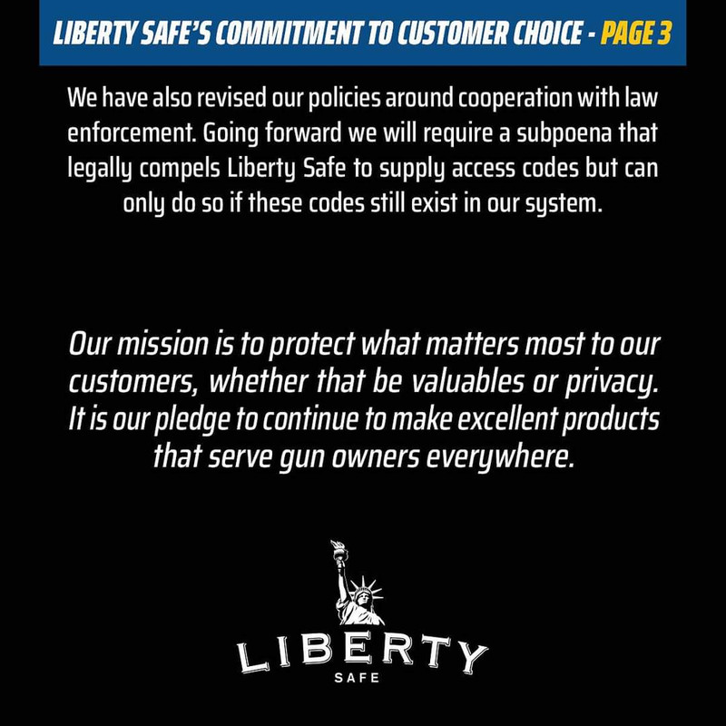 Liberty Safe, gave safe codes to the fed over J6.. > General Discussion ...