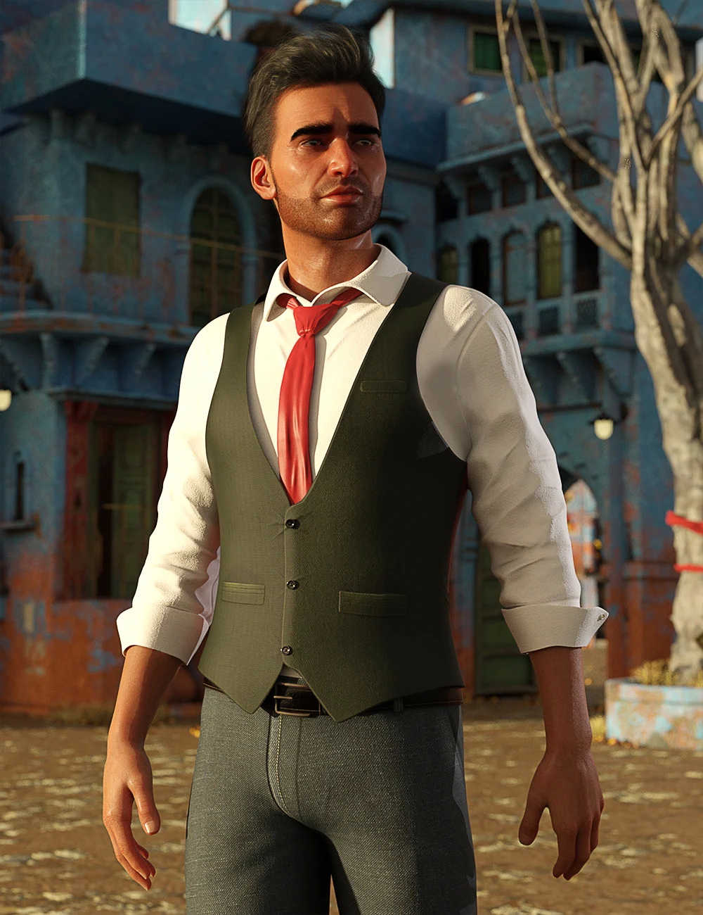 (FILLED 2022-05-31) DForce Casual Vest Outfit For Genesis 8 Males ...