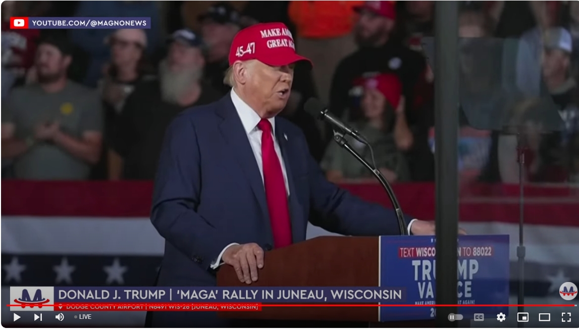 LIVE: President Trump Holds a Rally in Juneau, WI – 10/6/24 @ 3:00 PM ET