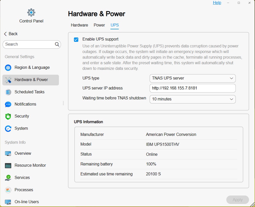NAS T2 UPS config — Postimages