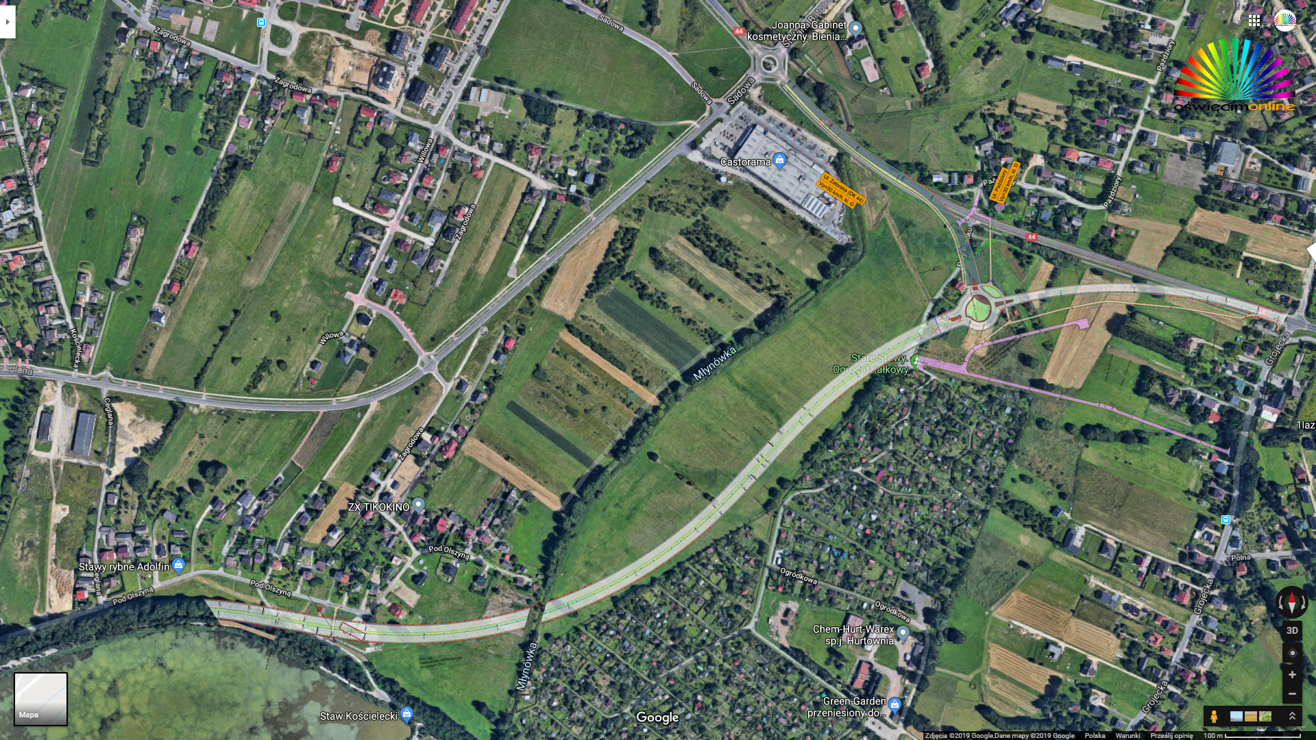 03 droga ekspresowa s1 obwodnica oswiecimia plan mapa przebieg s ...