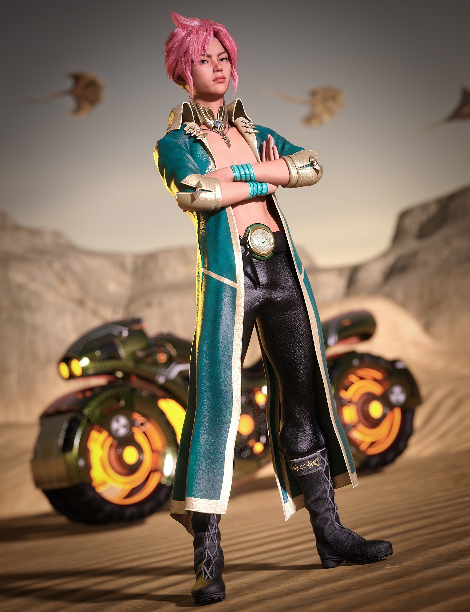 DForce Lixue Outfit For Genesis 9 + Textures - Free Daz 3D Models