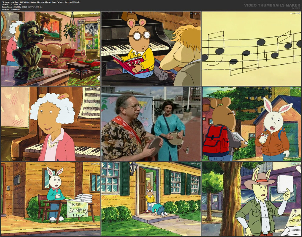 Arthur S06 E03 E04 Arthur Plays the Blues Buster's Sweet Success SDTV ...