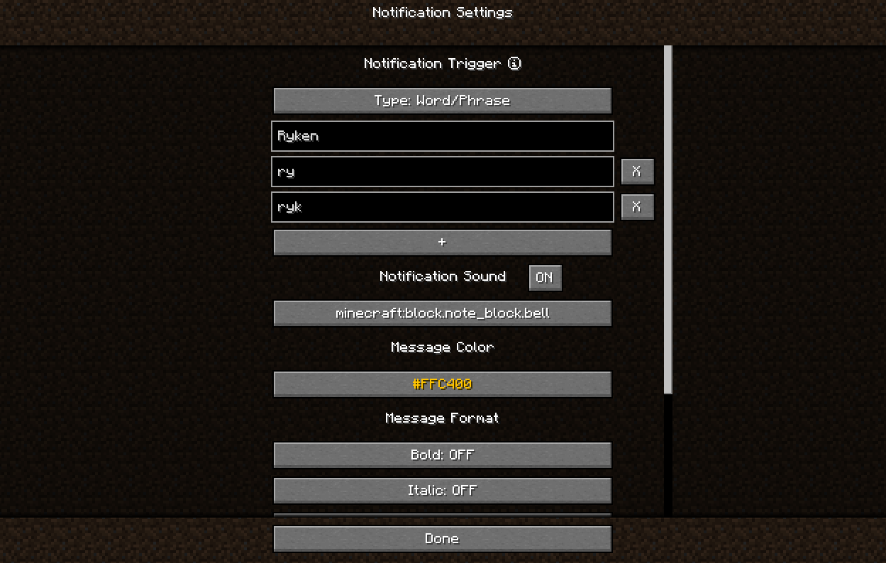 Download Chat Notify - Minecraft Mods & Modpacks - CurseForge