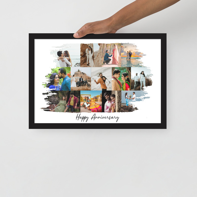 premium luster photo paper framed poster (in) black 12x18 front ...