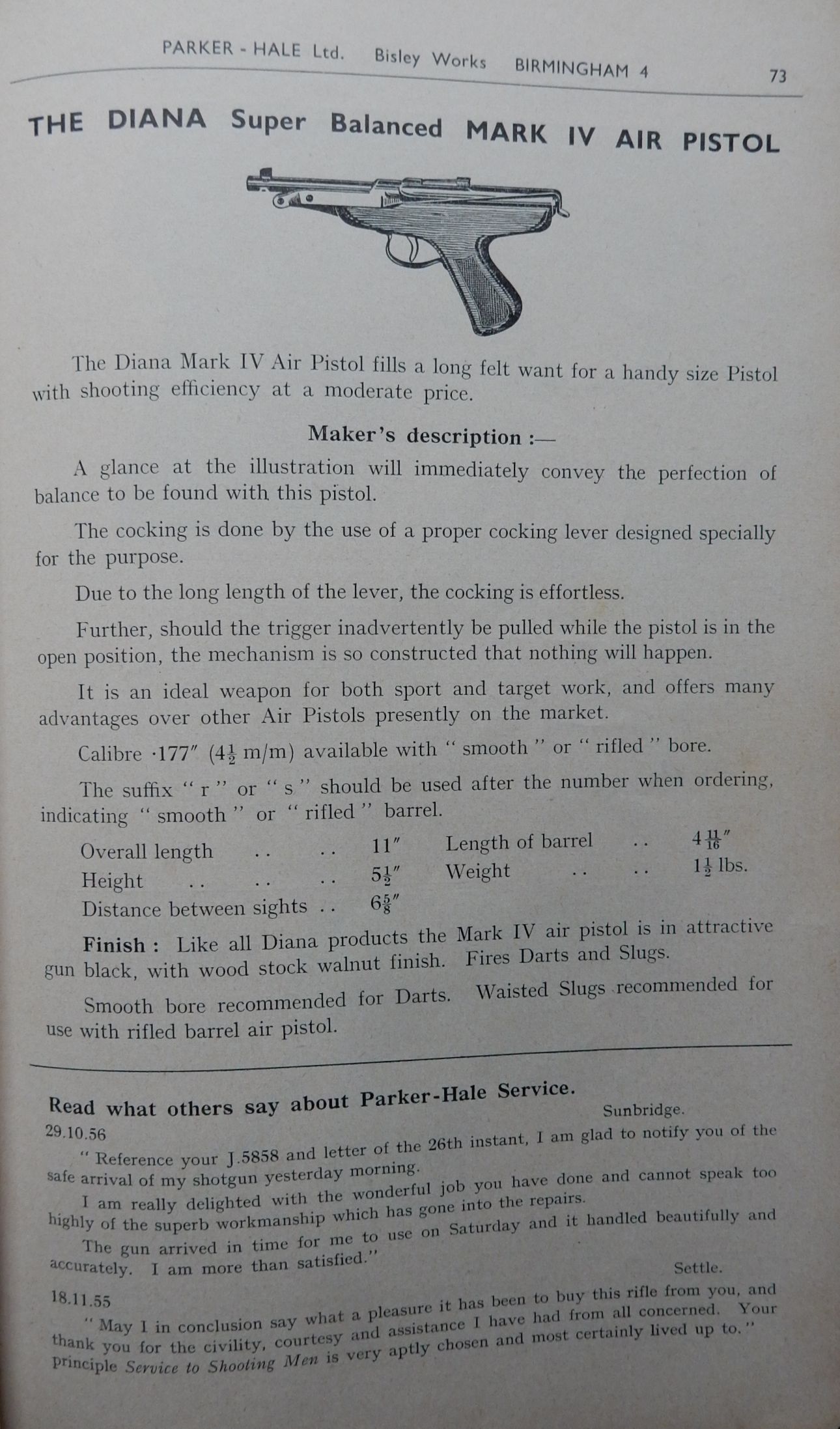 DIANA 1956 PARKER HALE CAT, 1 — Postimages