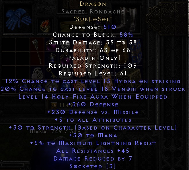 Dragon Arm Shield Hand Of Justice Flicker Enigma - Topic - d2jsp