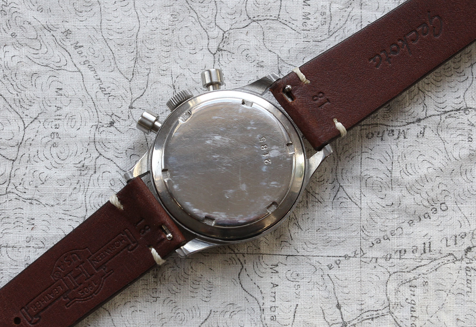 Late 1940s Lemania 2 Register chronograph - CH27 movement, ancestor of the Omega 321 ...