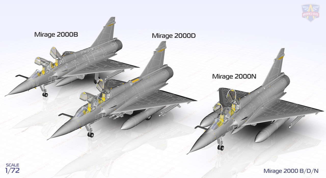 1/72 - Dassault Mirage 2000 family by Modelsvit - M2000B/C/-5F/D ...