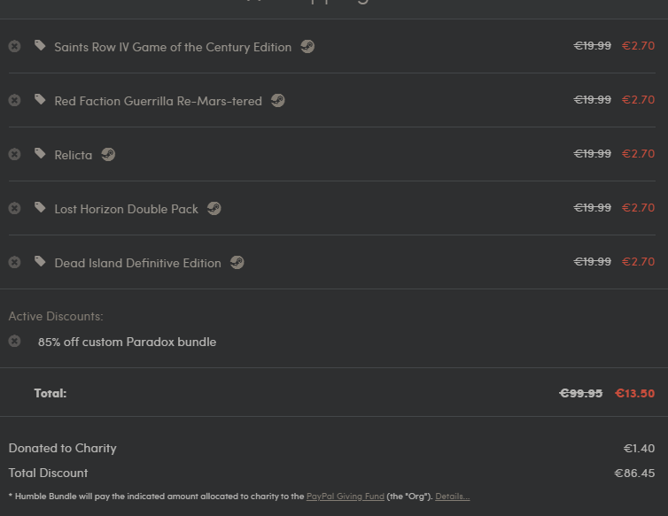 [Humble] Deep Silver BYOB | (80% when you buy 3 games, 83% for 4, 85% ...