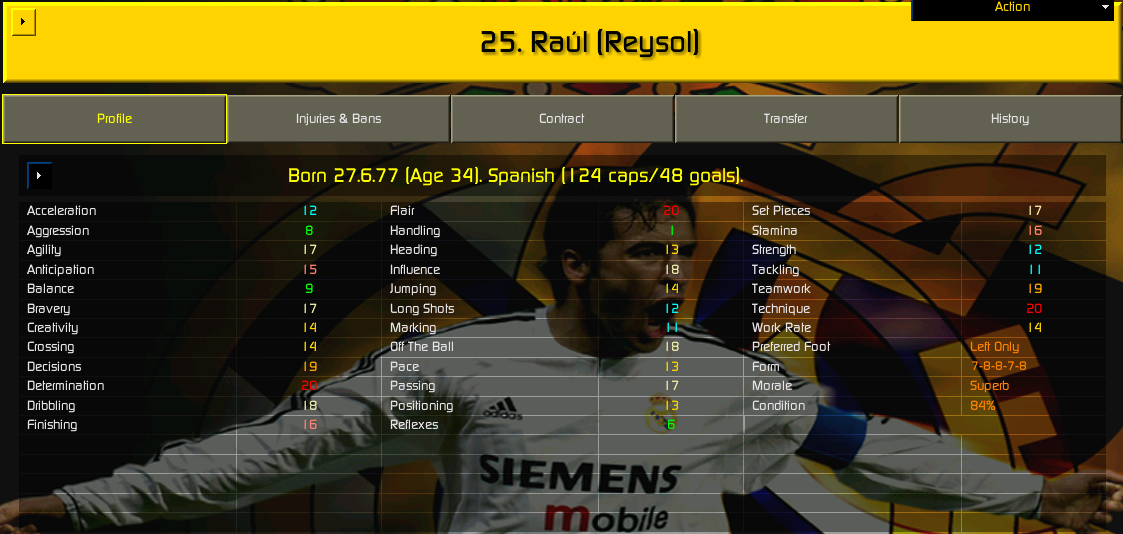 How to change colors of the attributes - Championship Manager 2001/2002 ...