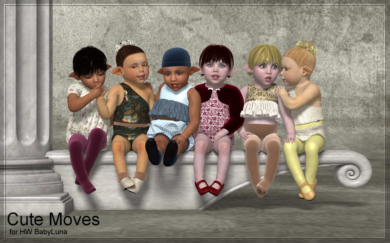 Cute Moves For Baby Luna 2025 - Free Daz 3D Models