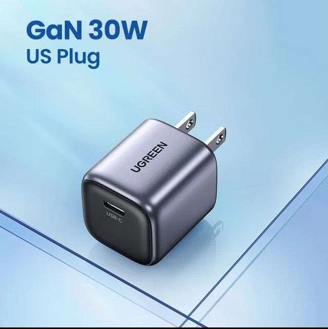 AliExpress: UGREEN GAN 30W Mini Cargador USB C, Cargador Tipo C Carga Rápida
