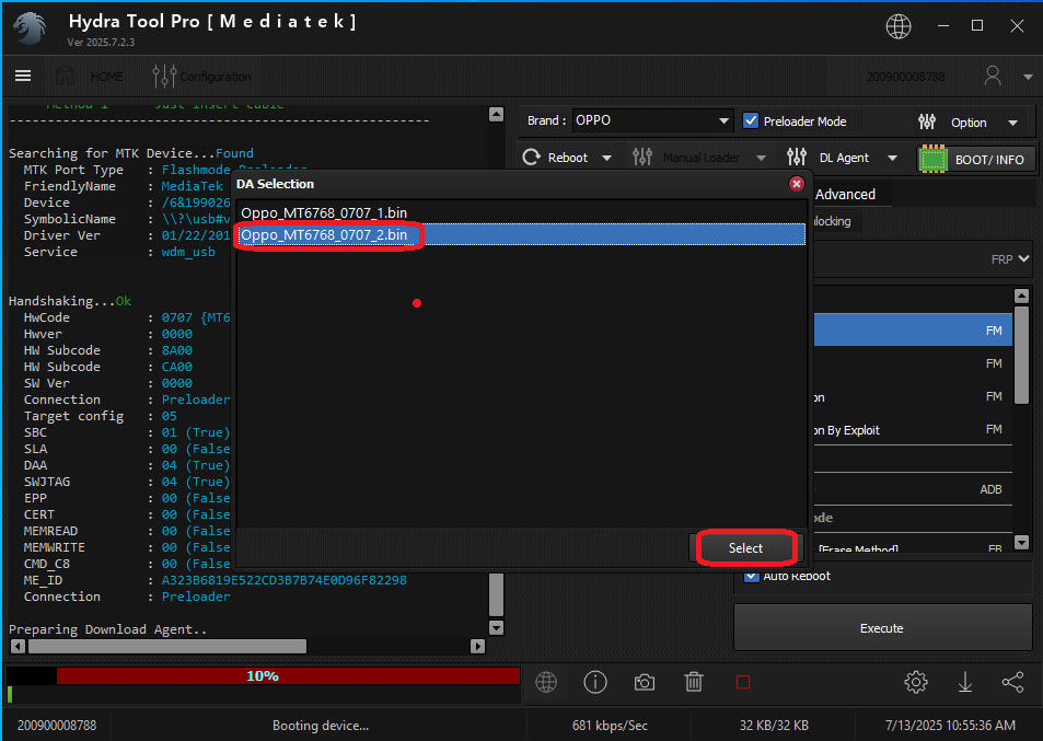 Oppo A18 CPH2591 frp remove by Hydra Tool done - GSM-Forum