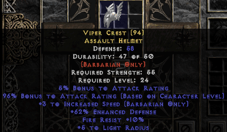 Rare Barb Helm - Topic - d2jsp